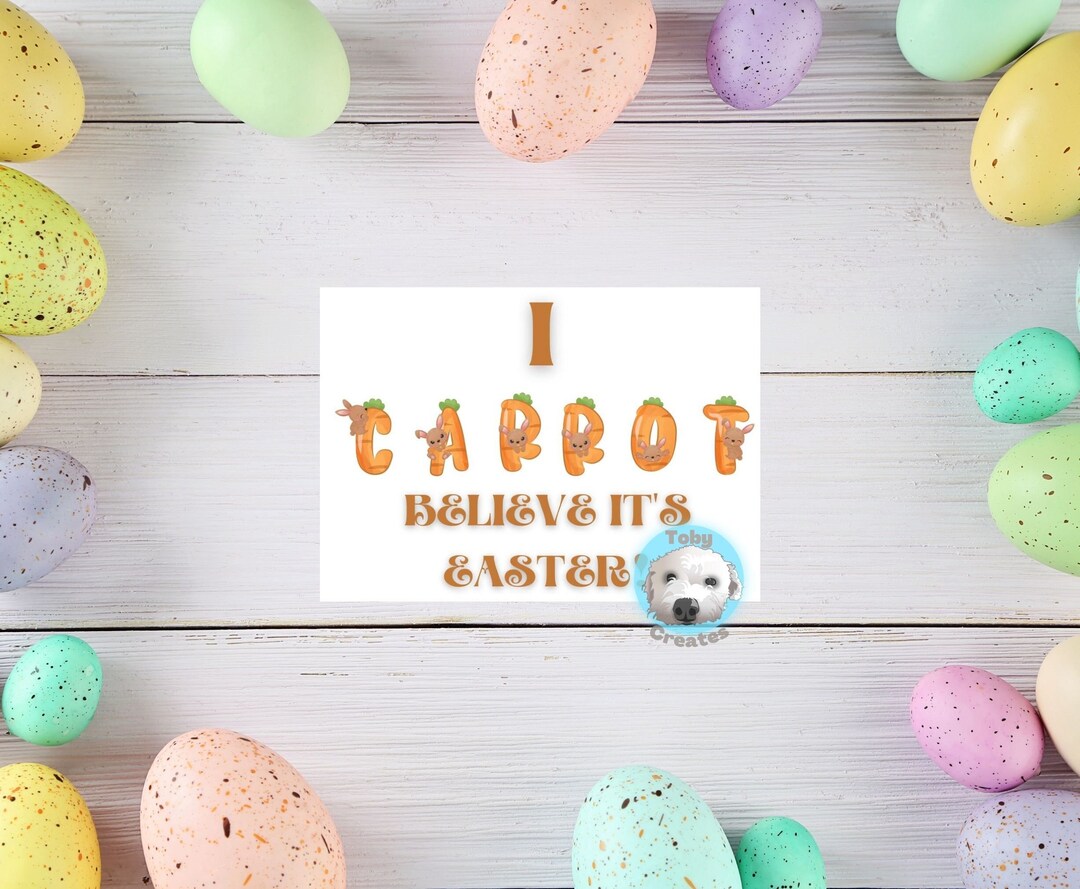 Funny Easter Card, A6 Funny Carrot Card, Easter Food Pun Card, Funny ...