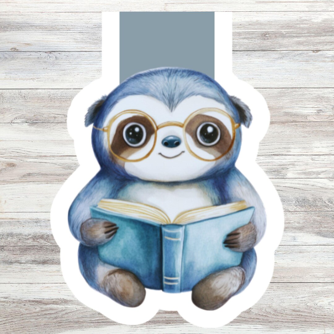 Sloth Magnetic Bookmark Kids Reading Book Gift Bookish Gift for Sloth ...