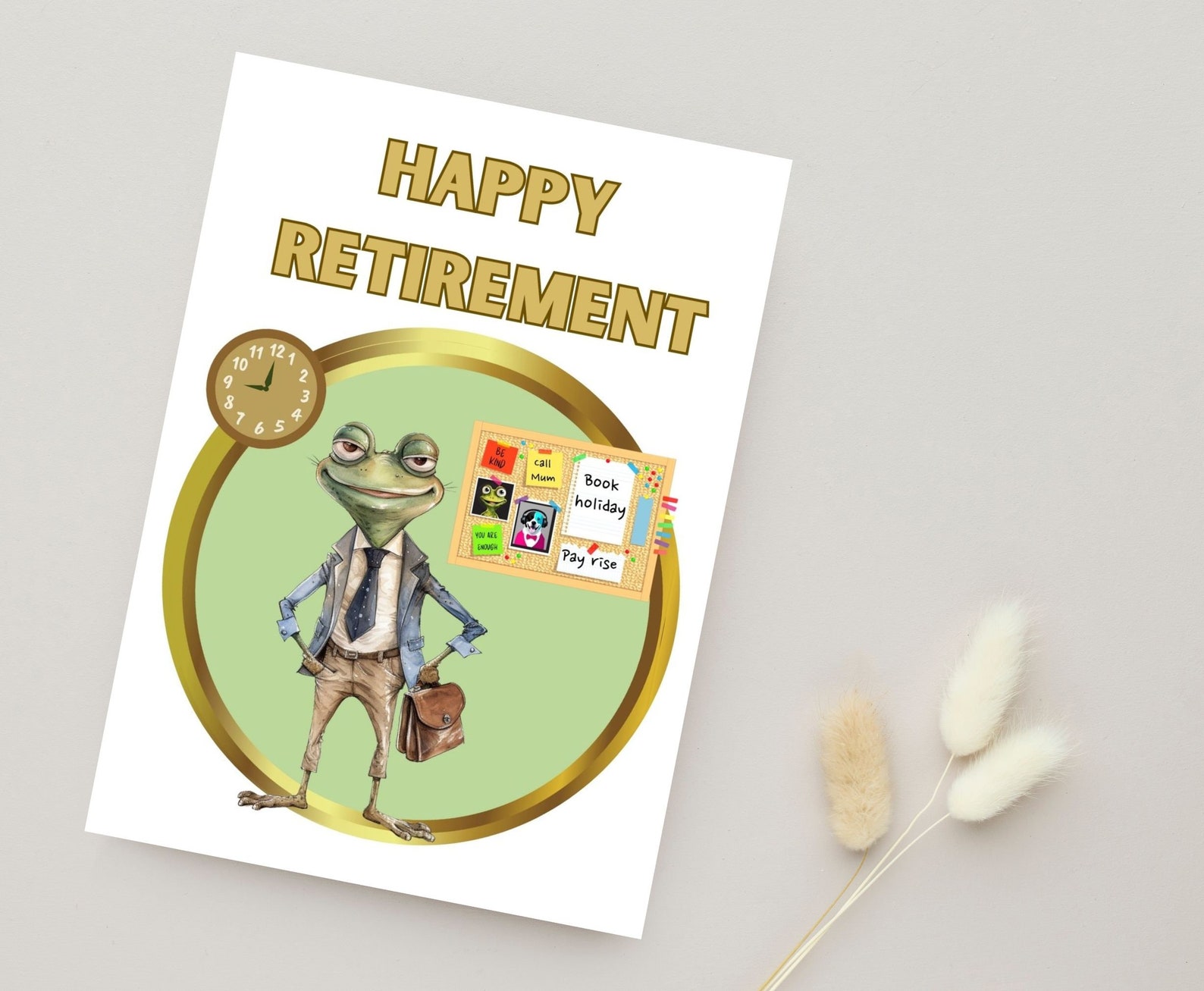 Frog Retirement Card, Leaving Card, You're Retiring Card, Happy ...