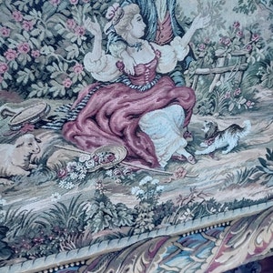 Antique Victorian Tapestry Wall Hanging 36" X 34" - Etsy