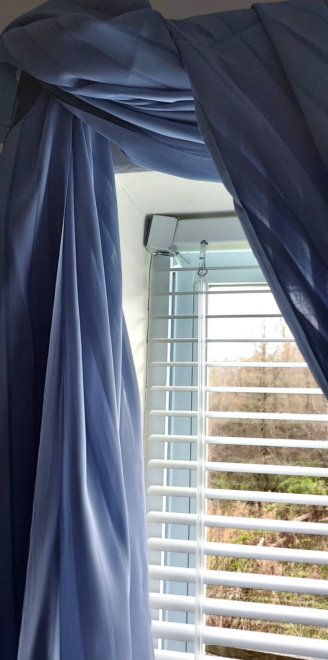 Periwinkle Blue Sheer Window Scarf Extra Long 216" - Etsy