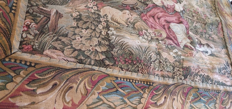 Antique Victorian Tapestry Wall Hanging 36