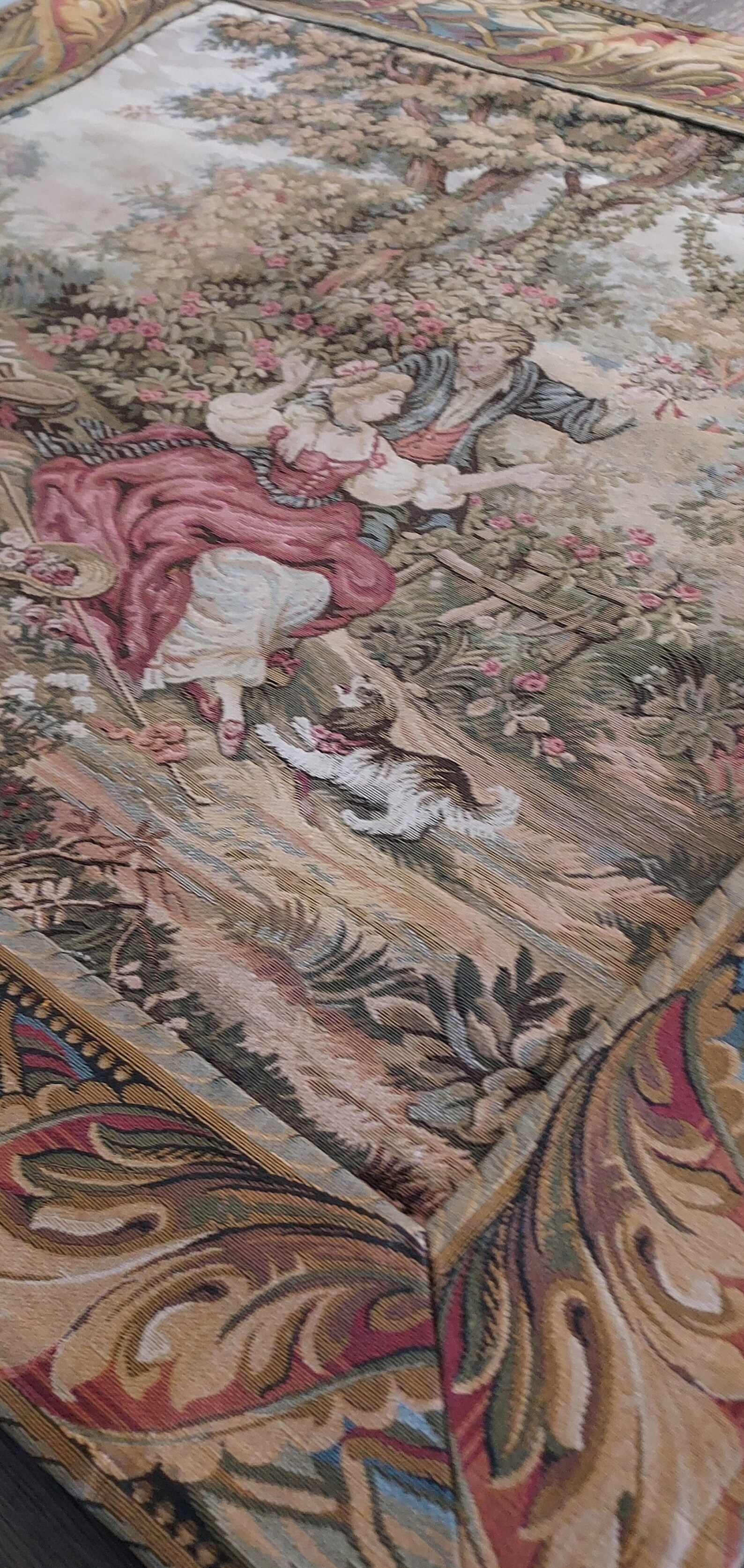 Antique Victorian Tapestry Wall Hanging 36