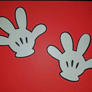 Mickey Hand Die Cuts (6) - Etsy