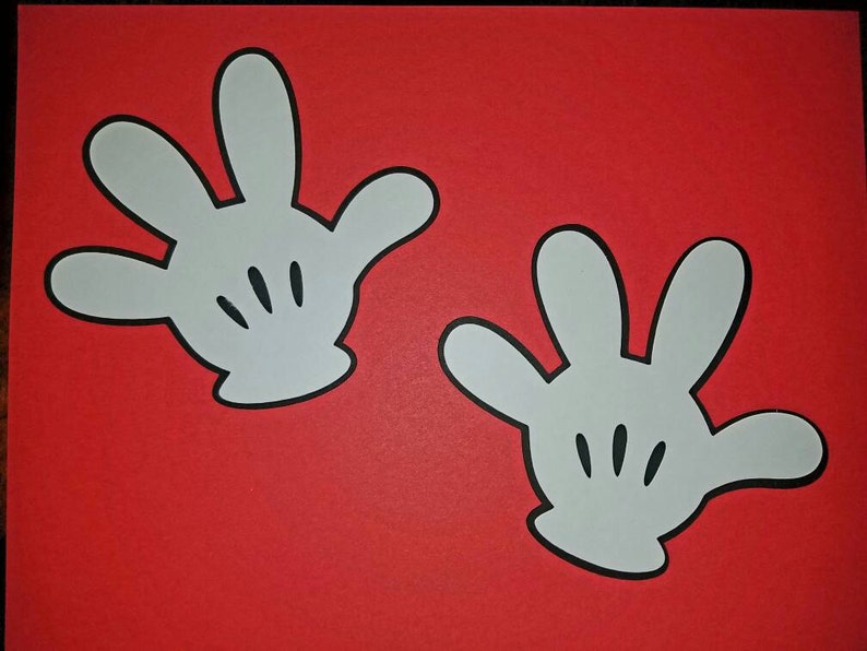 Mickey Hand Die Cuts (6) - Etsy