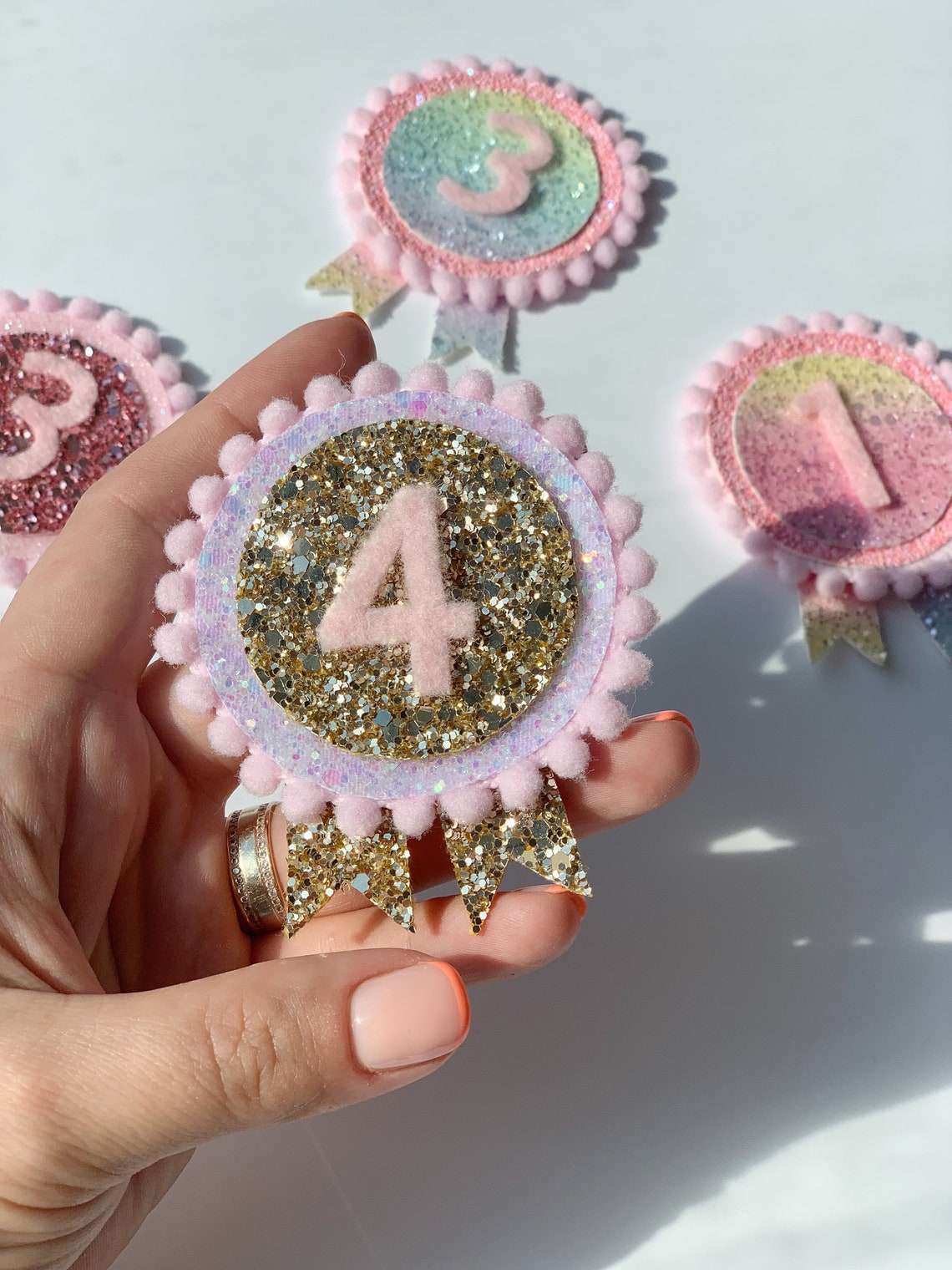 Birthday Badge, Number Badge, Personalised Badge - Etsy