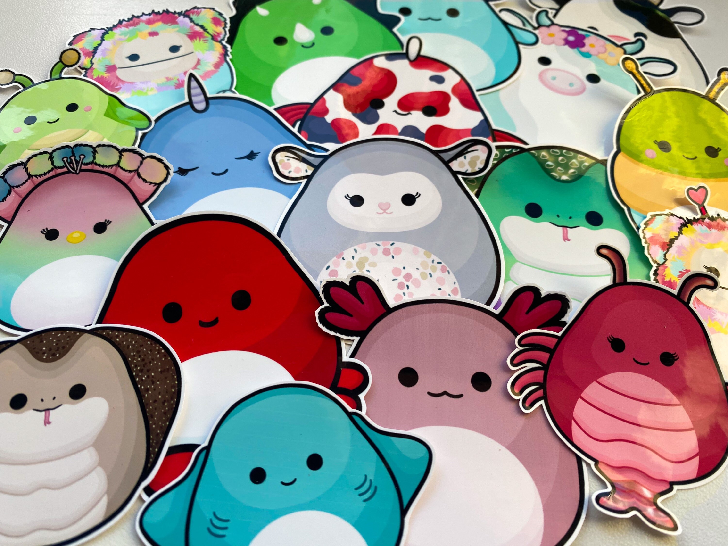 Squishmallow Inspired Stickers & Magnets Weatherproof Sticker Pack ...