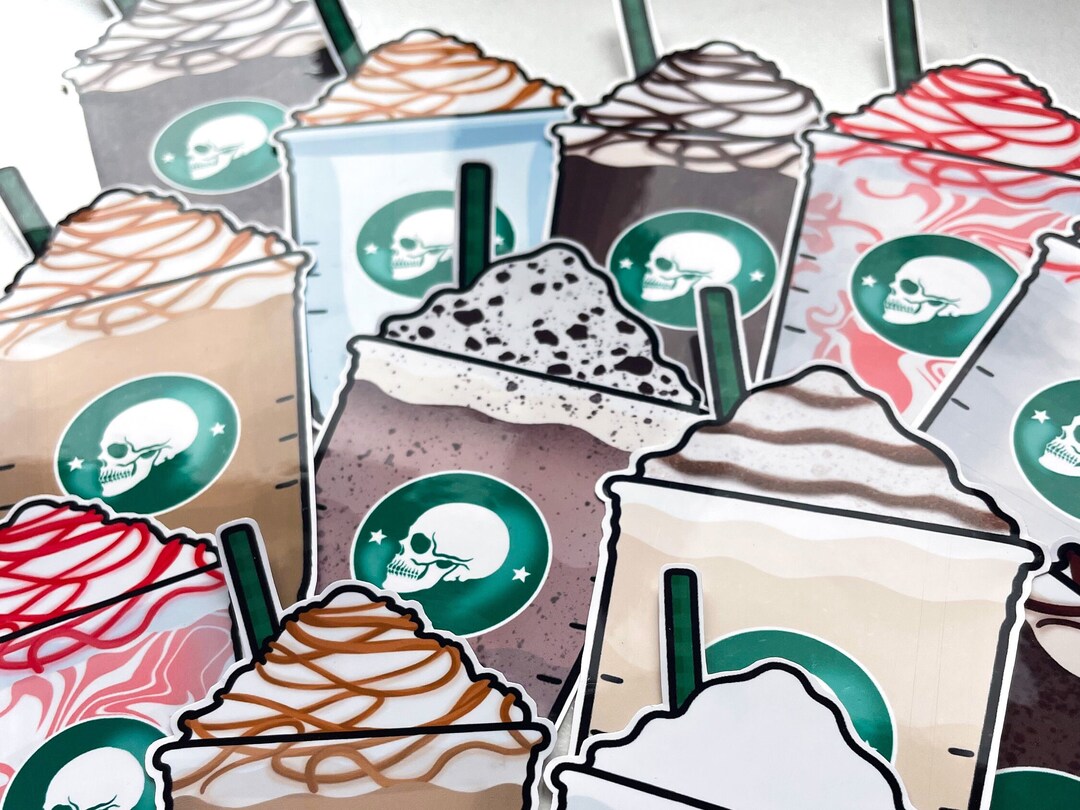 Frappuccino Iced Coffee Inspired Stickers Weatherproof Sticker Pack ...