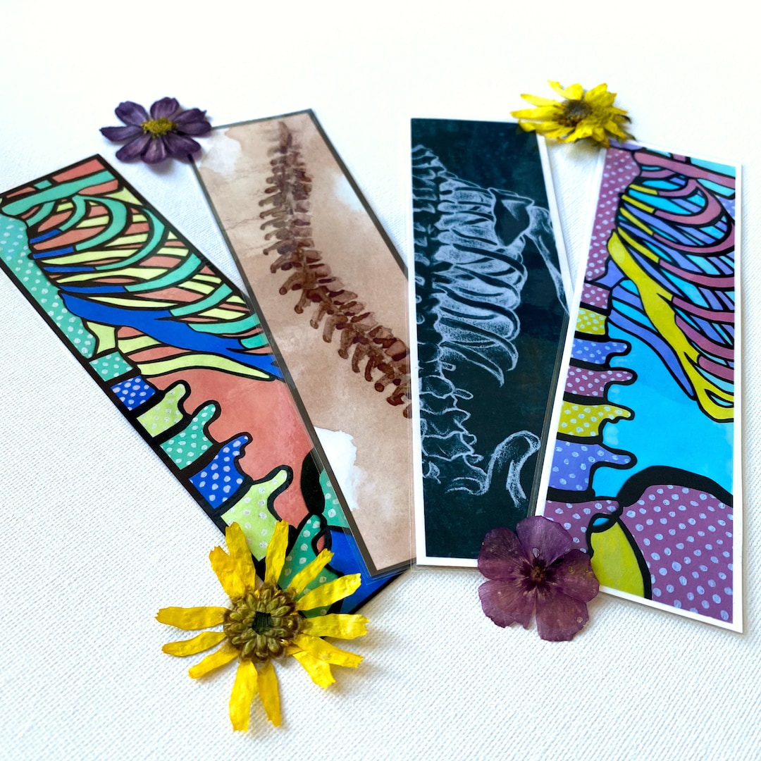 Anatomical Skeleton Bookmarks SET INDIVIDUAL Waterproof - Etsy