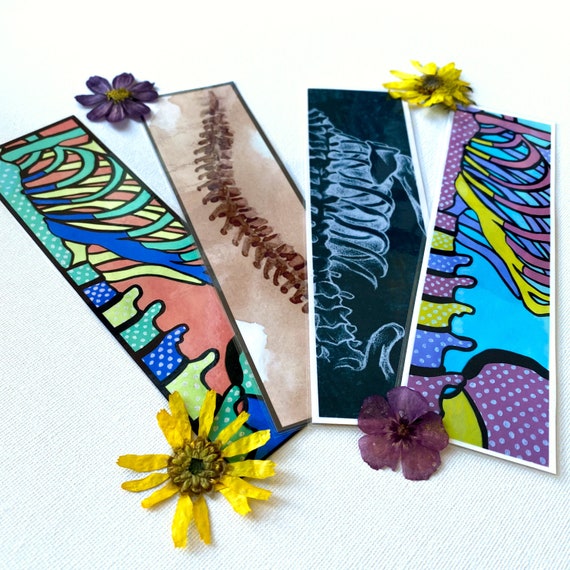 Anatomical Skeleton Bookmarks SET INDIVIDUAL Waterproof | Etsy