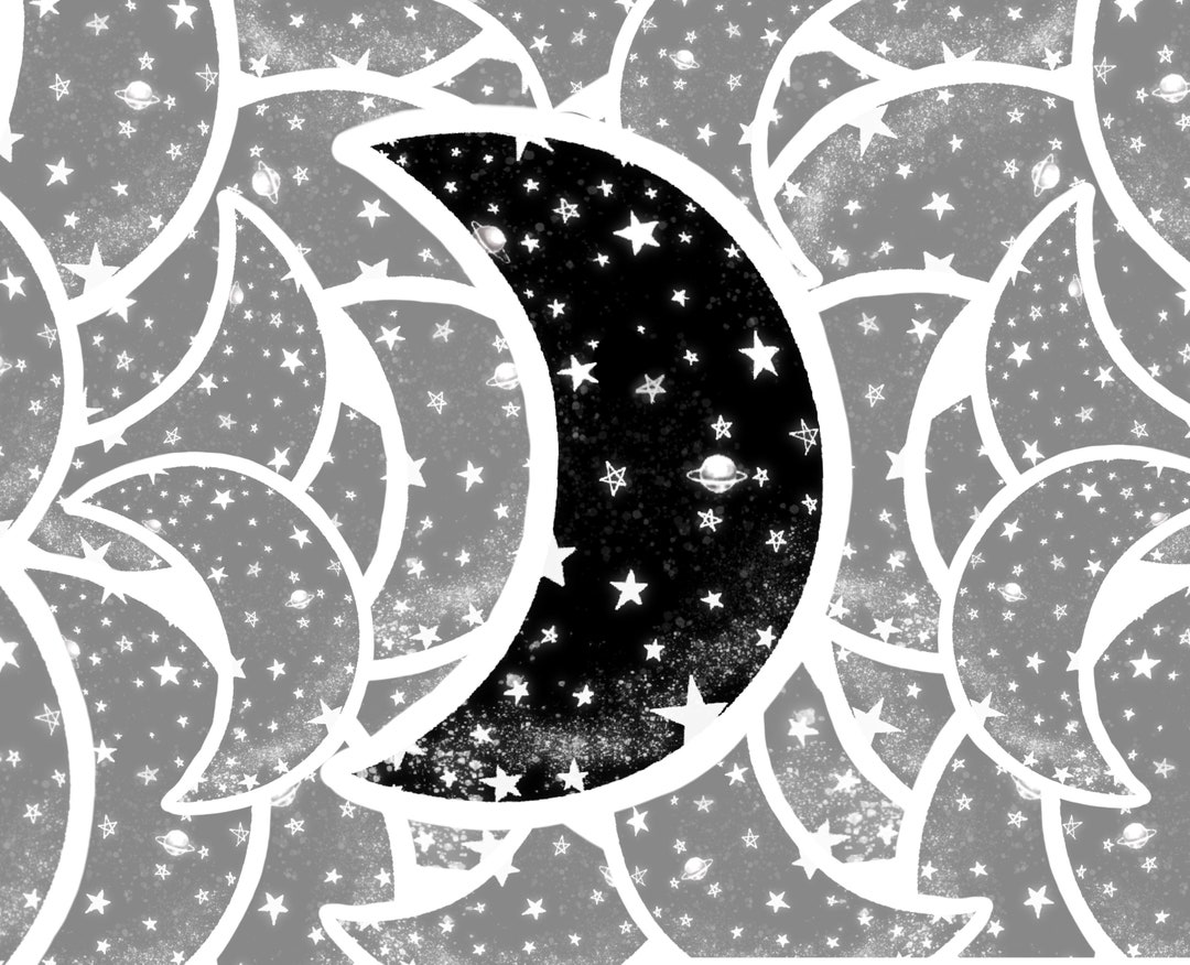 SPACE MOON Stickers & Magnets Weatherproof Space Art - Etsy