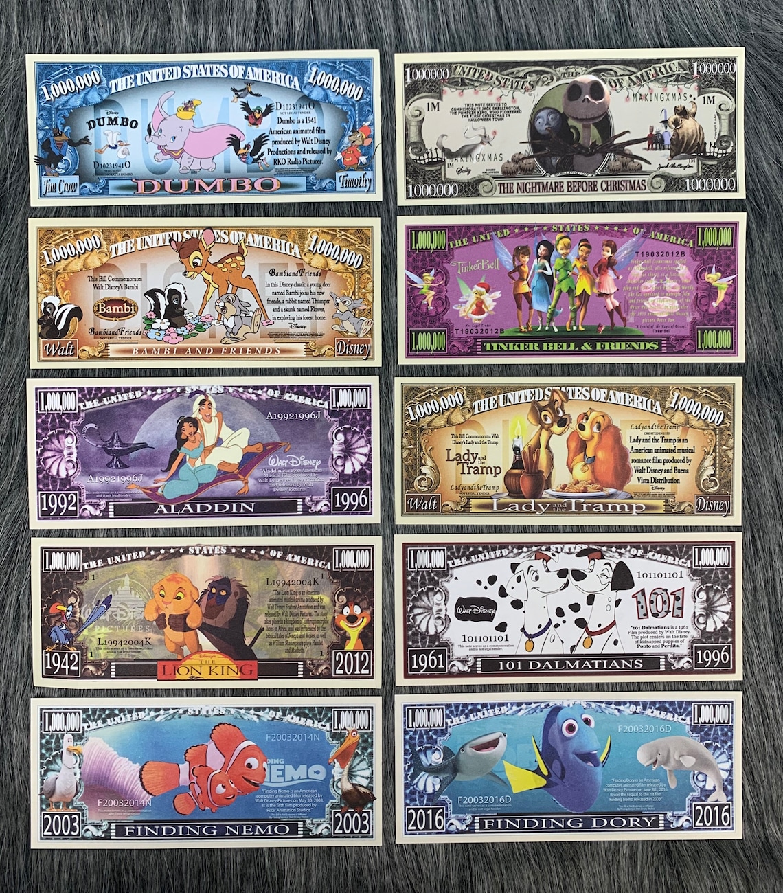 Disney Dollars Complete Set of 43 Mickey Mouse Money | Etsy