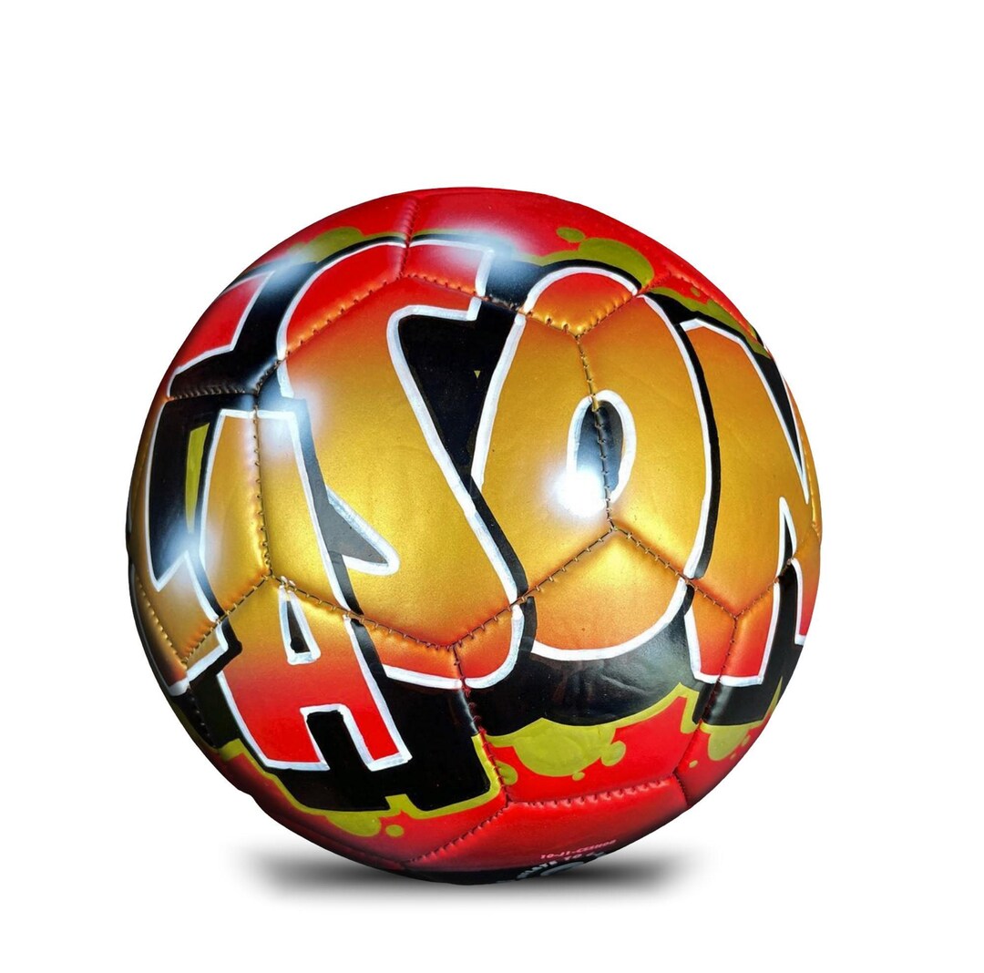 Soccer Ball Customized Airbrush Ball Unique Sports Gift for Coach ...
