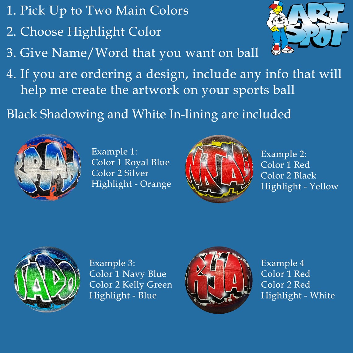 Personalized Soccer Ball With Graffiti Name & Design With FREE | Etsy