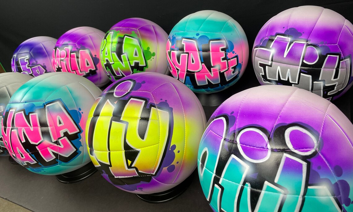Custom Volleyball Hand Painted Ball Unique Personalized Sports - Etsy