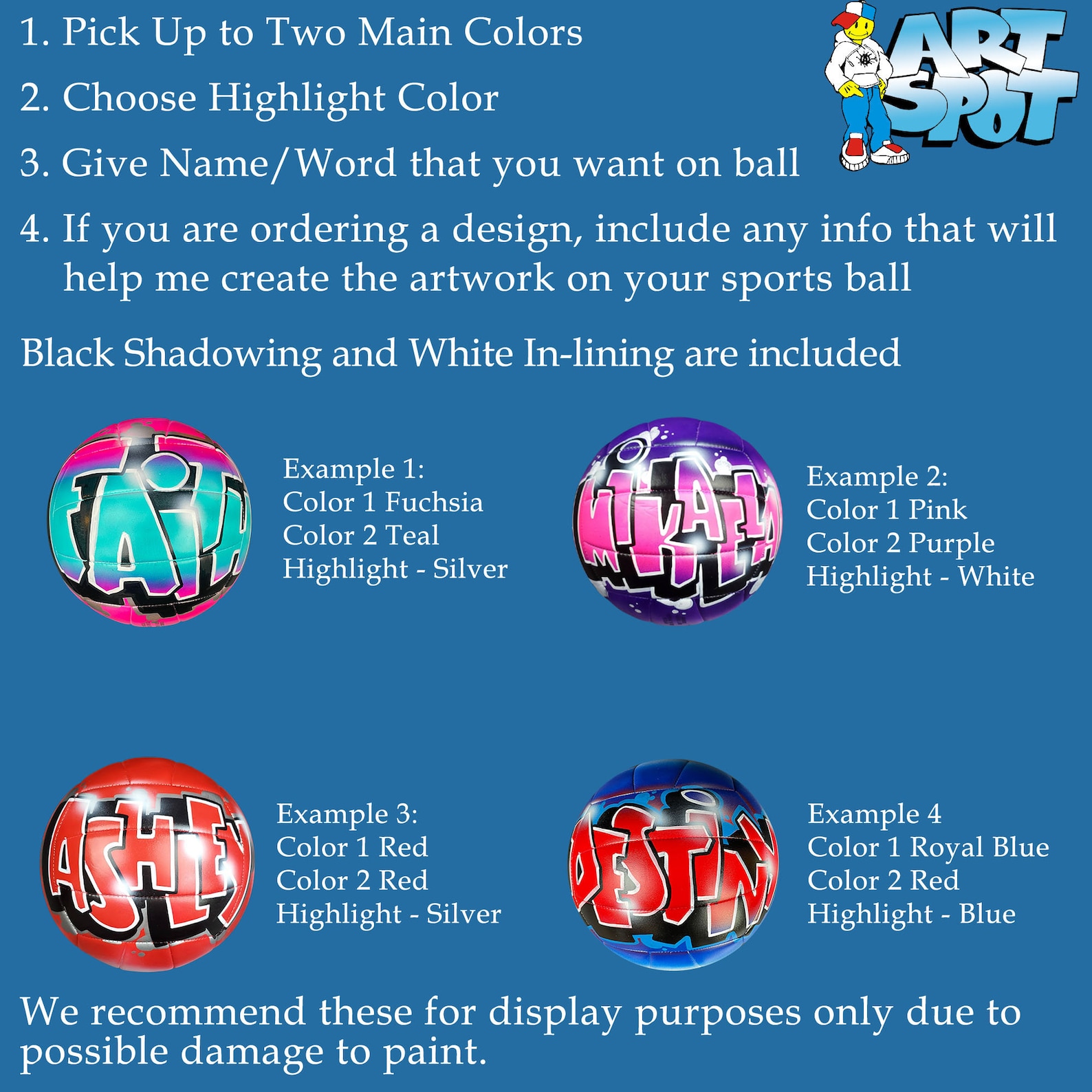 Custom Volleyball Hand Painted Ball Unique Personalized Sports - Etsy