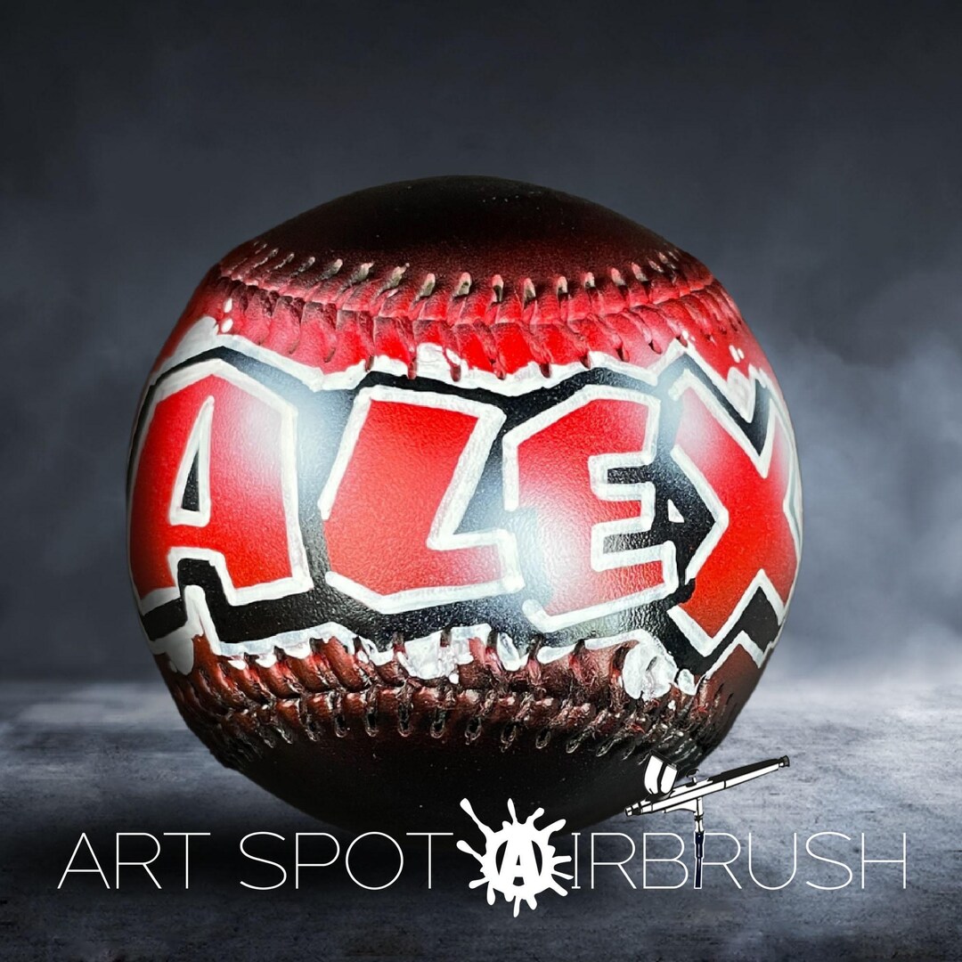 Softball or Baseball Personalized With Custom Airbrush Graffiti Spray ...