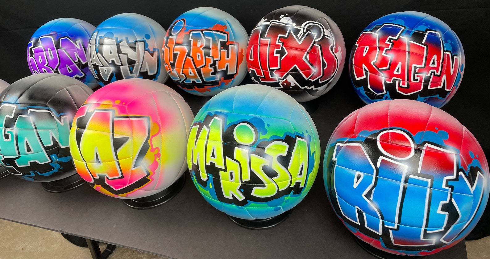Custom Volleyball Hand Painted Ball Unique Personalized Sports - Etsy