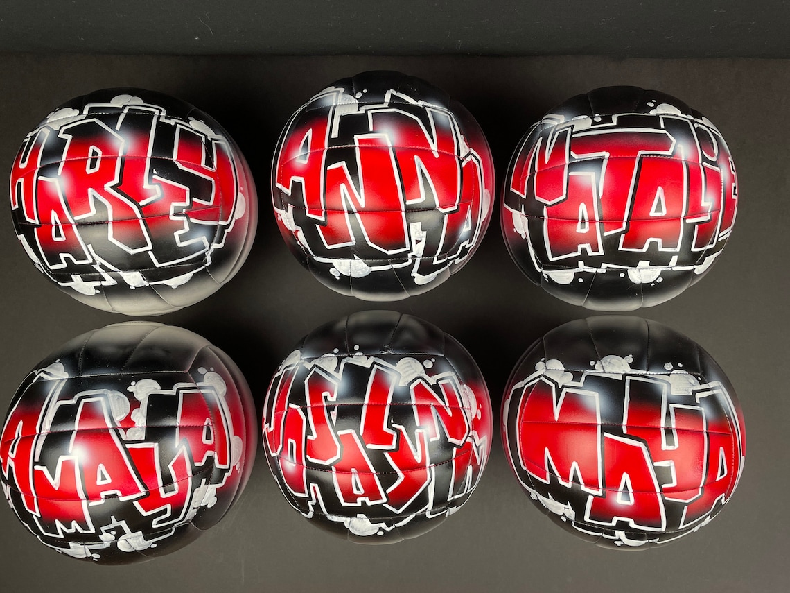 Custom Volleyball Hand Painted Ball Unique Personalized Sports - Etsy