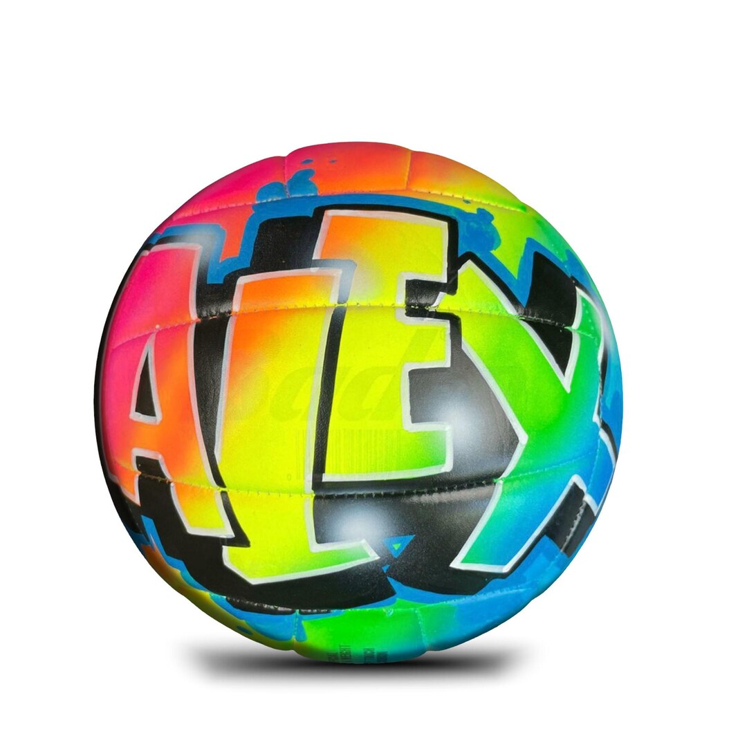 Personalized Rainbow Volleyball Unique Gift for Coach Girl or Boy ...