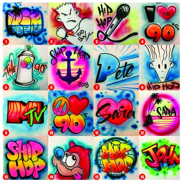 Airbrush 90s Outfit - Etsy