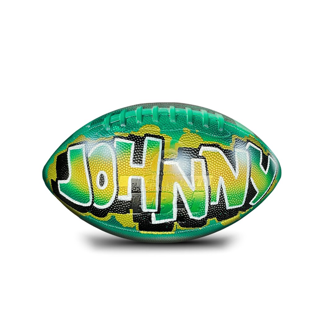 Custom Football With Name Painted in Airbrush Graffiti Unique Gift for ...