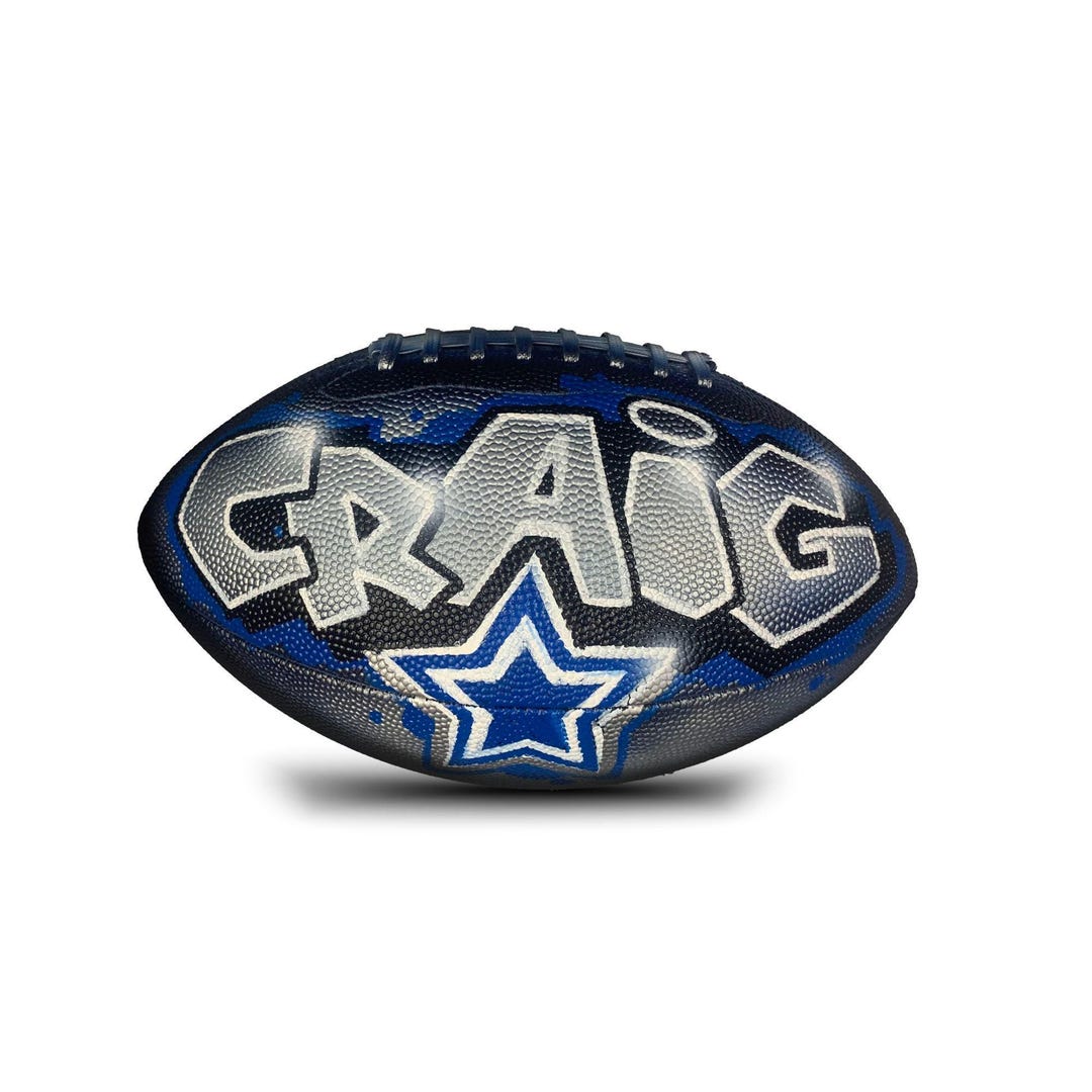 American Football With a Graffiti Name & Design on Rugby Ball With FREE ...