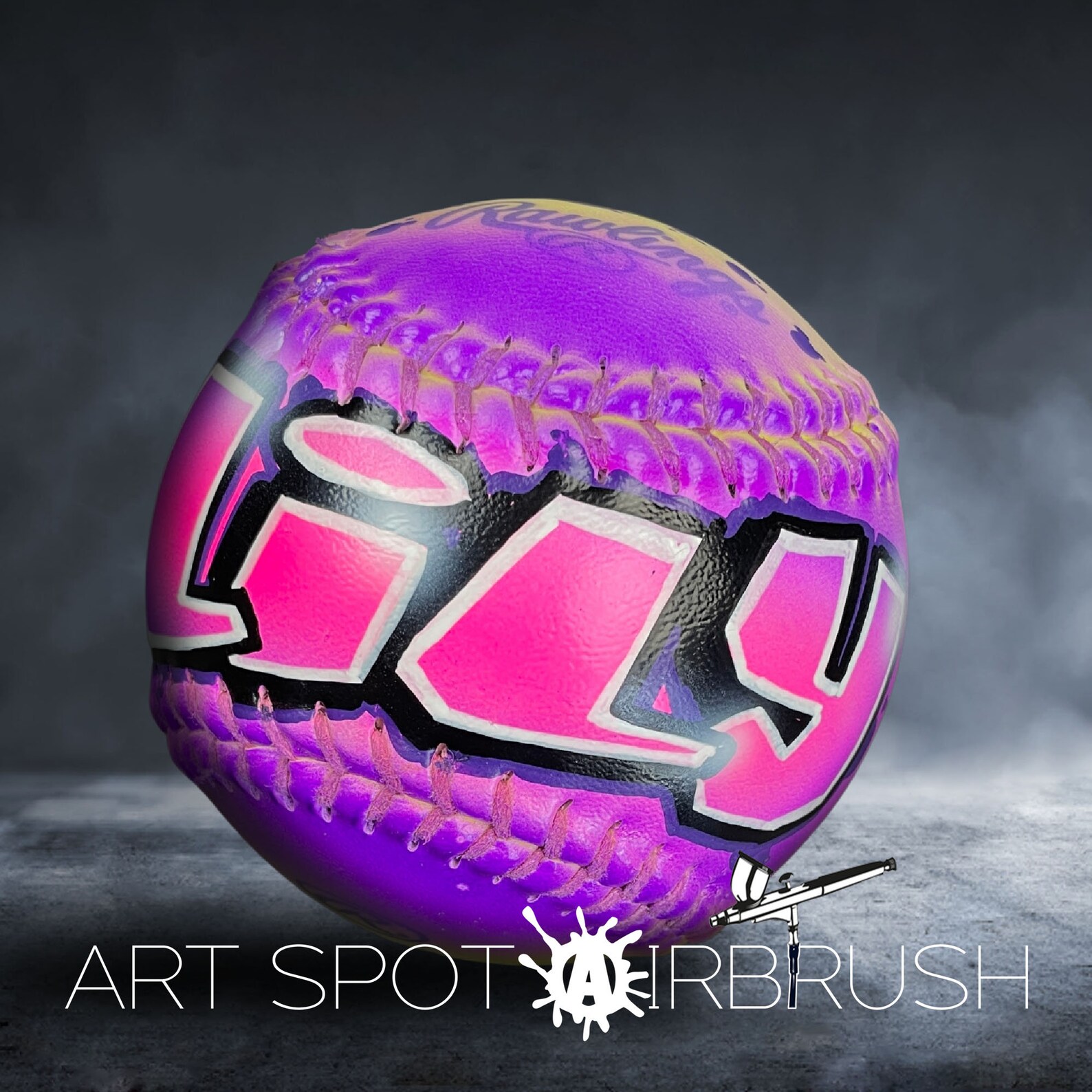 Softball or Baseball Personalized With Custom Airbrush | Etsy