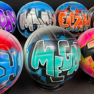 Custom Volleyball Hand Painted Ball Unique Personalized Sports Gift ...