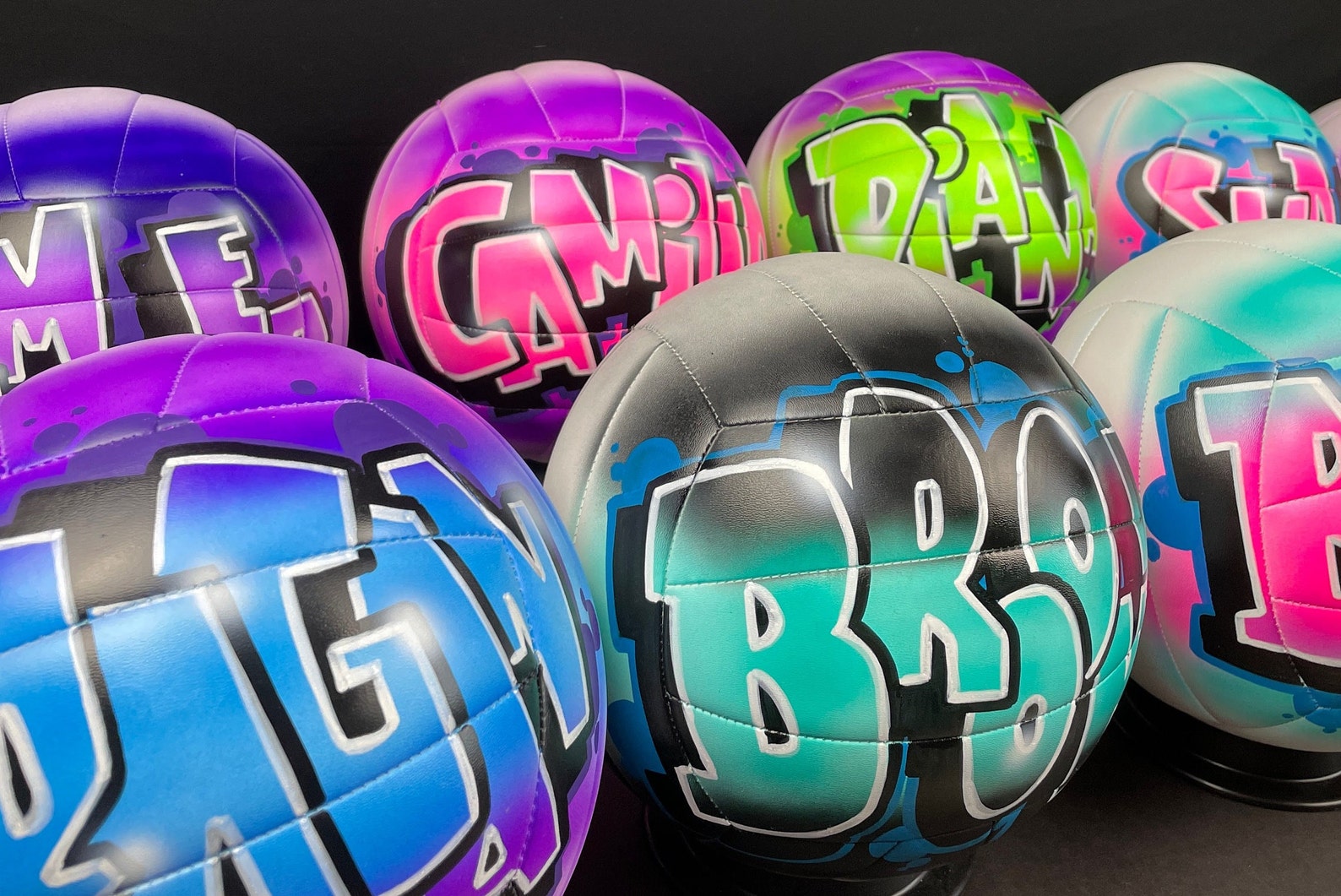 Custom Volleyball Hand Painted Ball Unique Personalized Sports - Etsy