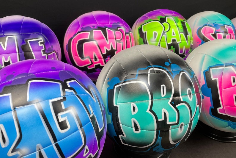 Custom Volleyball Hand Painted Ball Unique Personalized Sports - Etsy