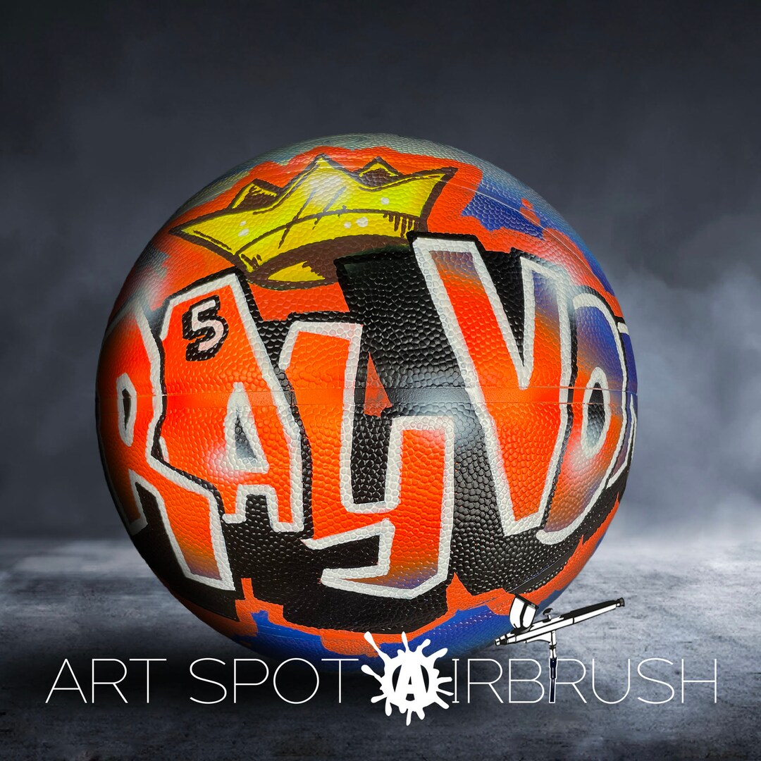 Custom Basketball With Name & Crown Design in Your Choice of Colors ...