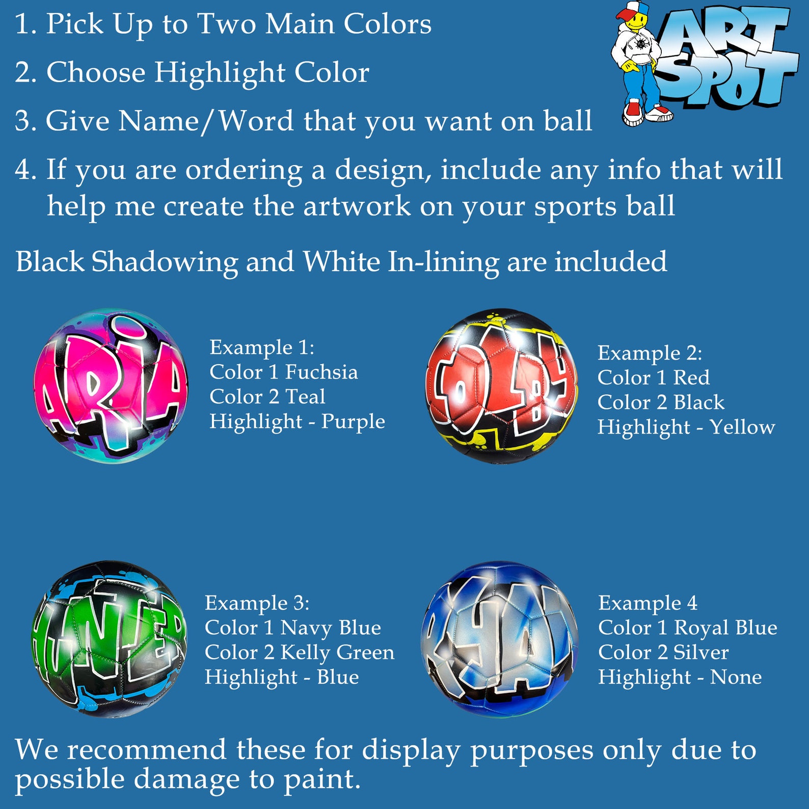 Personalized Soccer Ball Gift Custom Painted Sports Ball With - Etsy