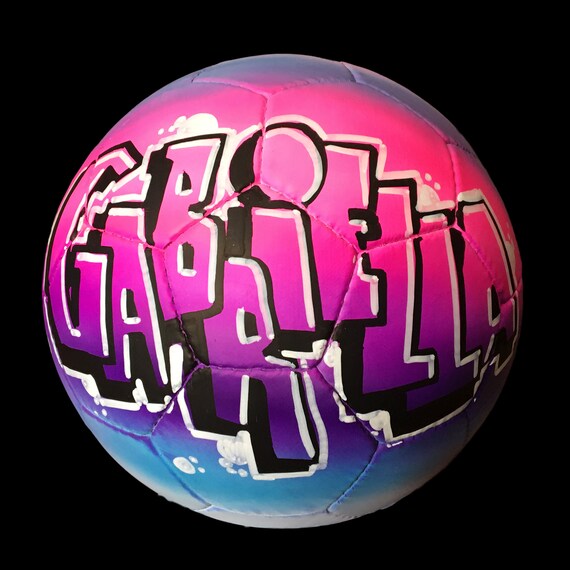 Personalized Soccer Ball With Name Painted in Airbrush | Etsy