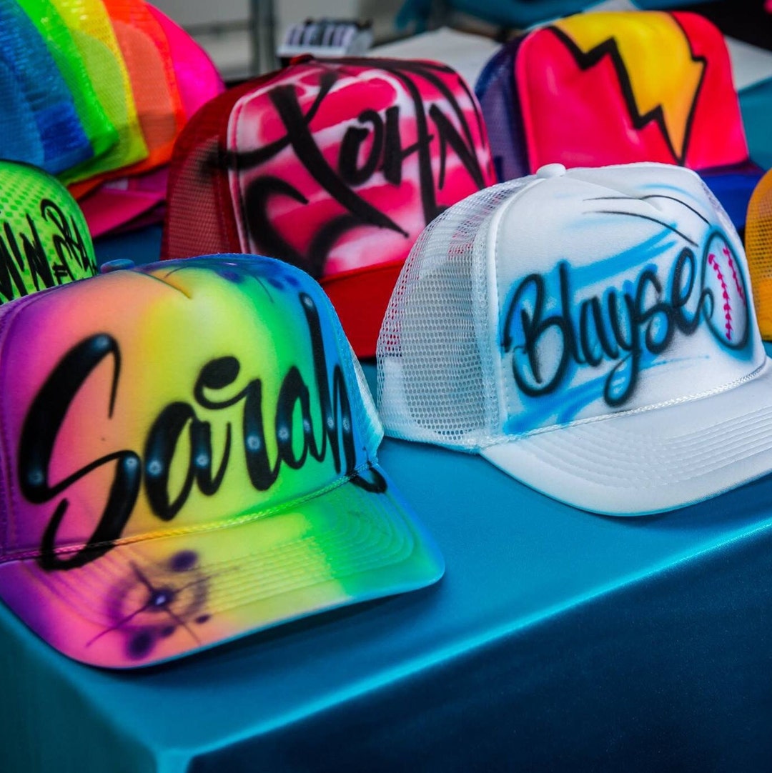 Airbrush Graffiti Trucker Hats Great Birthday Gift or Party Favor - Etsy
