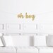 Oh Boy Cursive Banner / Gold Glitter Script Party Sign / Baby | Etsy
