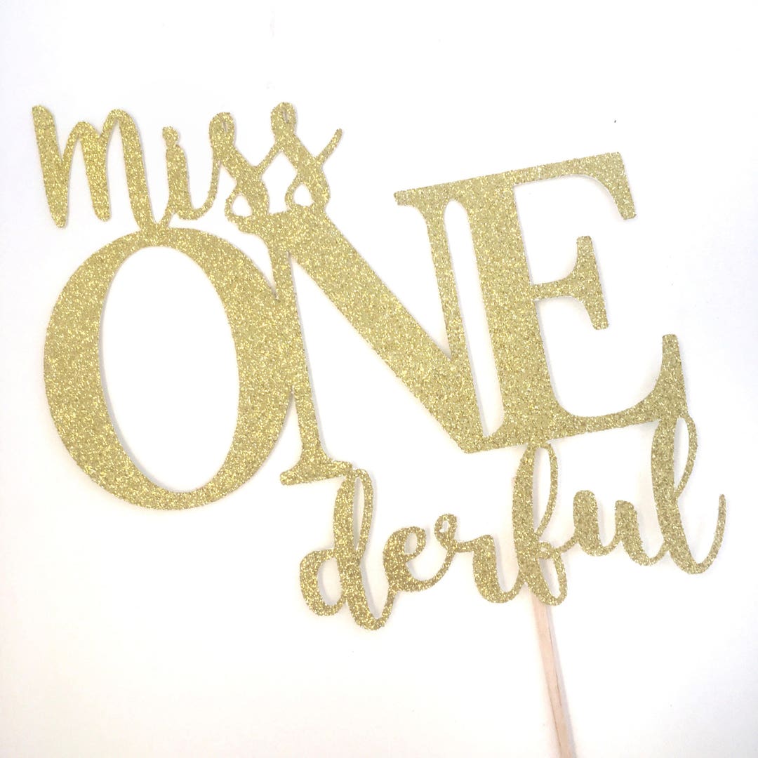Little Miss Onederful Cake Topper, Miss Wonderful First Birthday Party ...