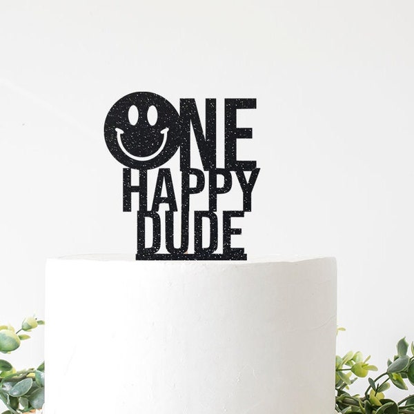 One Happy Dude Cake Topper - Etsy