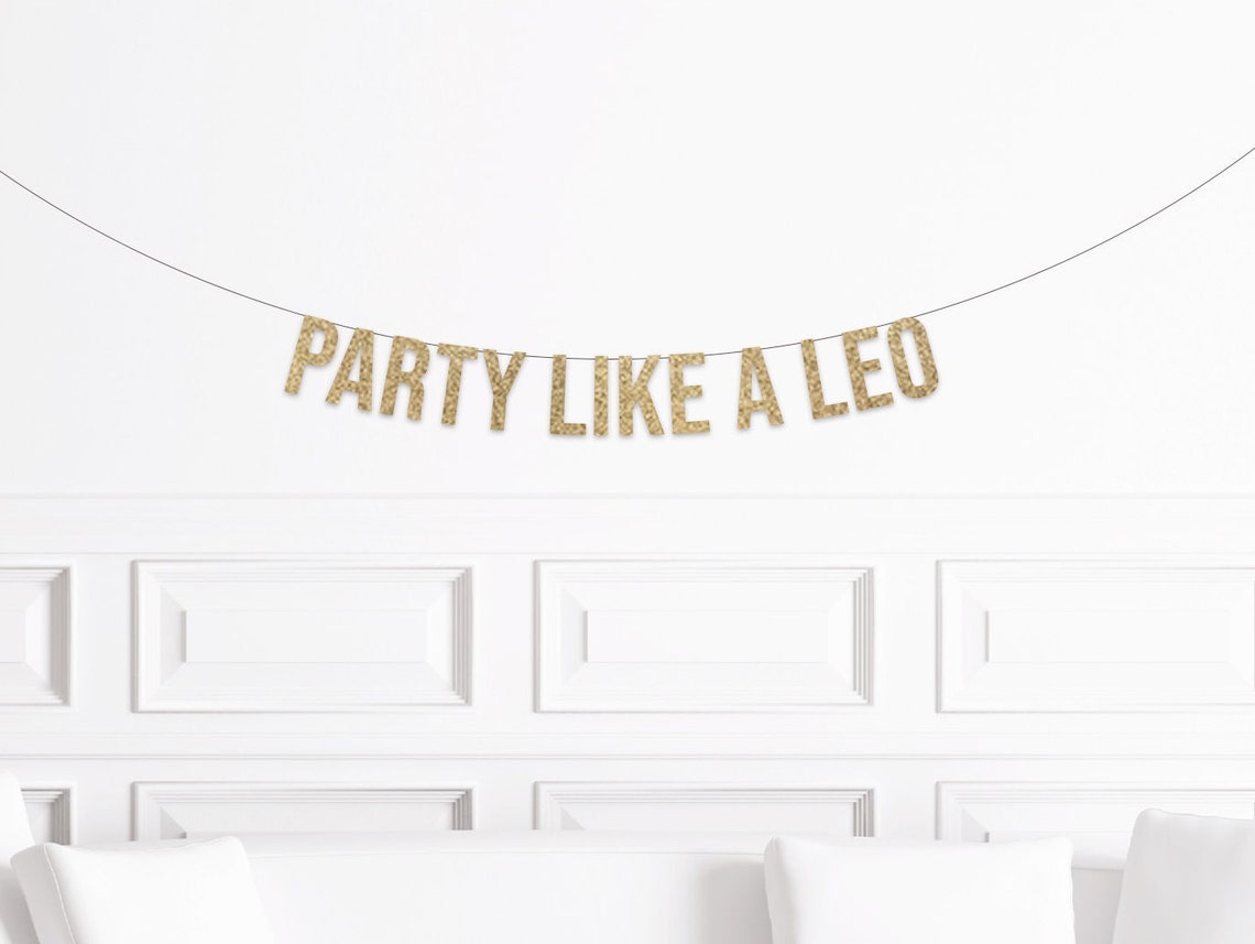 Party Like A Leo Banner, Zodiac Birthday Party Decorations, Astrology ...