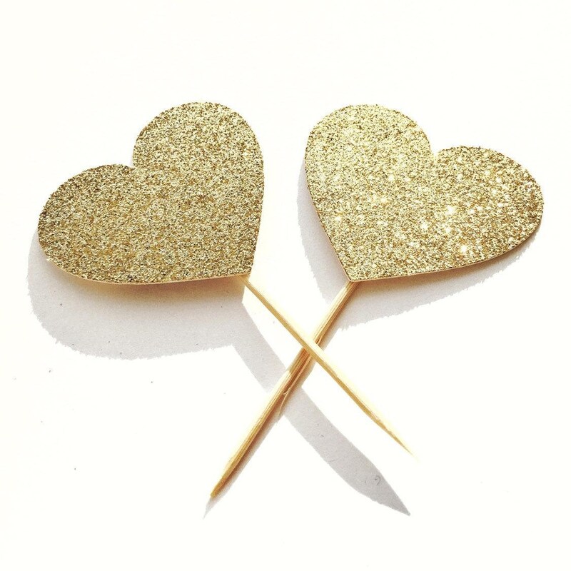 Heart Cupcake Topper - Etsy