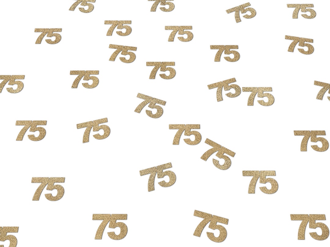 75th Birthday Decorations, Glitter Paper 75 Confetti, 75 Decor, Party ...