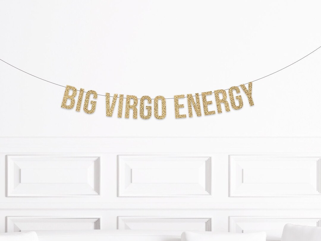 Big Virgo Energy Banner, Zodiac Birthday Party Decorations, Astrology ...
