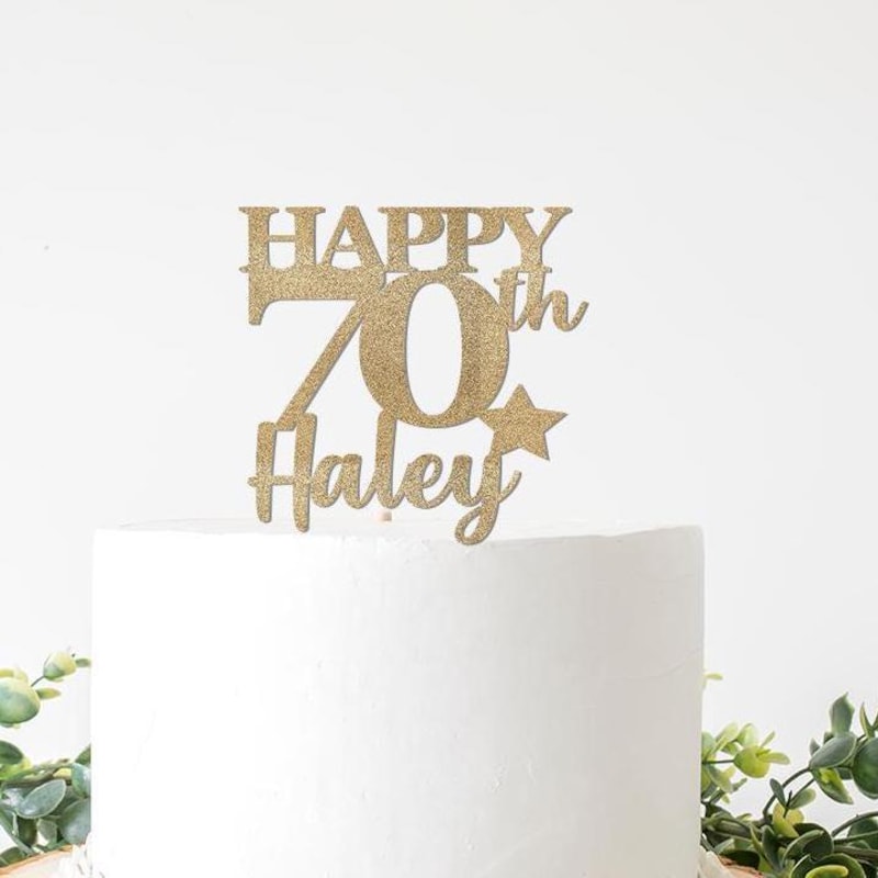 Gold 70th Topper - Etsy
