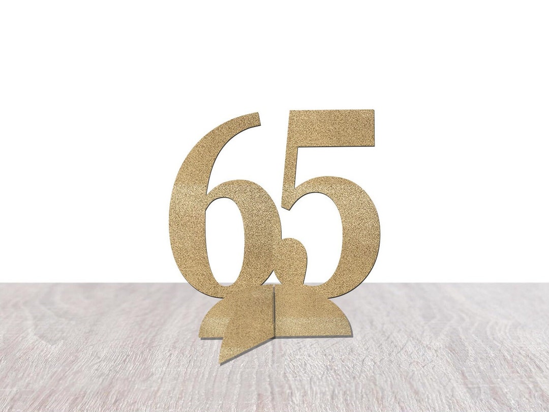 65th Birthday Decorations, 65 Table Decor, Sixty Five Centerpiece ...