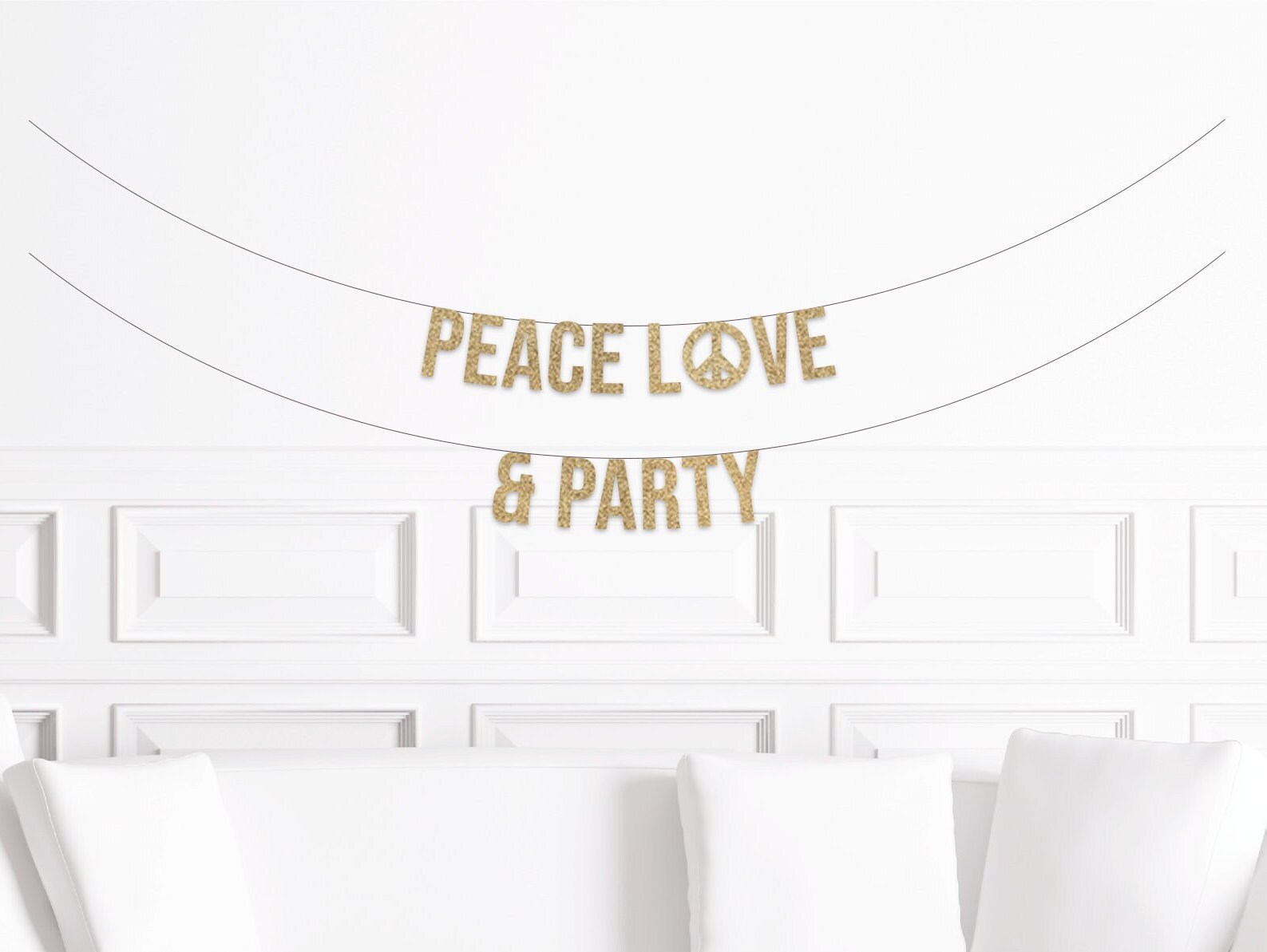 Peace Love and Party Birthday Banner Boho Hippy Birthday - Etsy