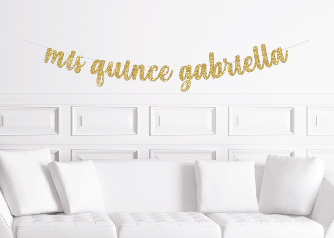 Custom Personalized Quinceanera Cursive Party Banner, Mis Quince ...