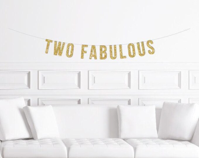 Two Cute Pennant Banner | Two Years Old | Second Birthday Banner | Girl ...
