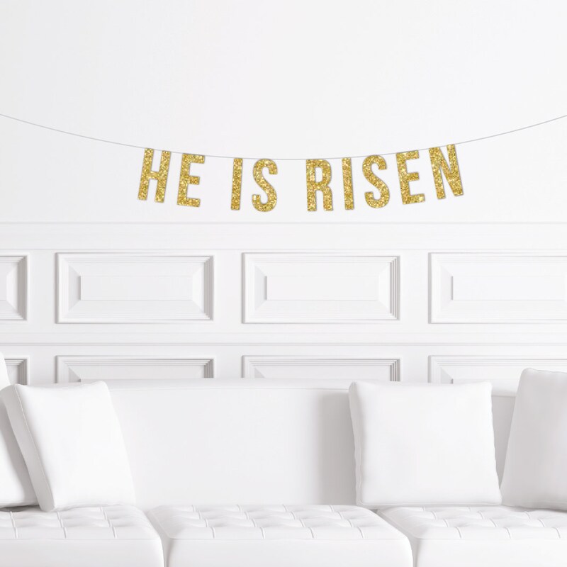 He is Risen Banner - Etsy