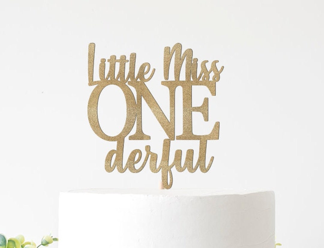Little Miss Onederful Cake Topper, Miss Wonderful First Birthday Party ...
