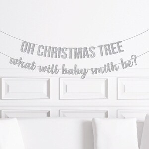 Christmas Gender Reveal Decorations, Oh Christmas Tree What Will Baby ...